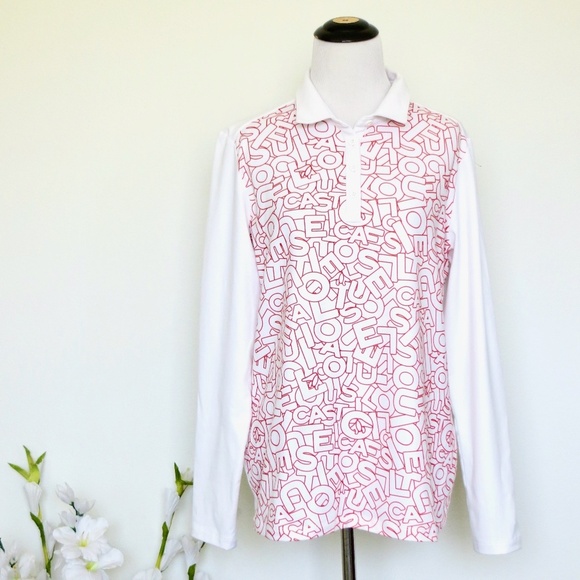 Louis Castel | Tops | Louis Castel Golf Polo Shirt Long Sleeve White ...